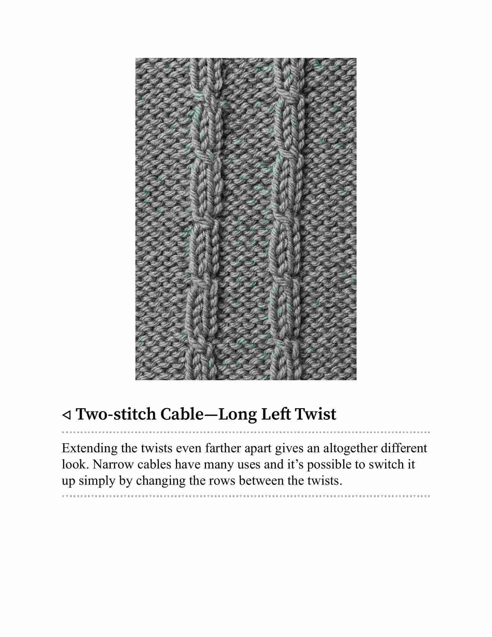 Cable Knitting Stitch Dictionary: 100 essential stitches with actual ...